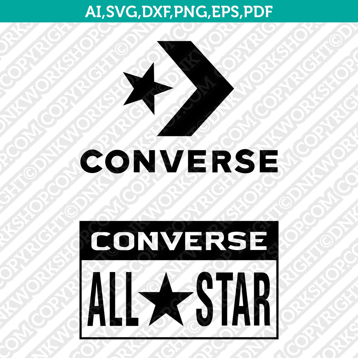 Converse Logo SVG Silhouette Cameo Cricut Cut File Vector Png Eps Dxf ...
