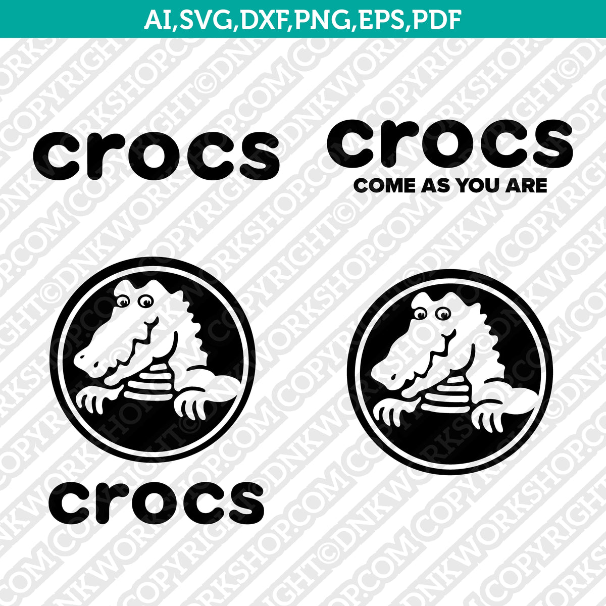 Crocs Logo SVG Silhouette Cameo Cricut Cut File Vector Png Eps Dxf ...