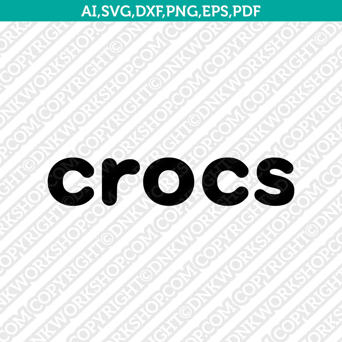 Crocs Logo SVG Silhouette Cameo Cricut Cut File Vector Png Eps Dxf ...