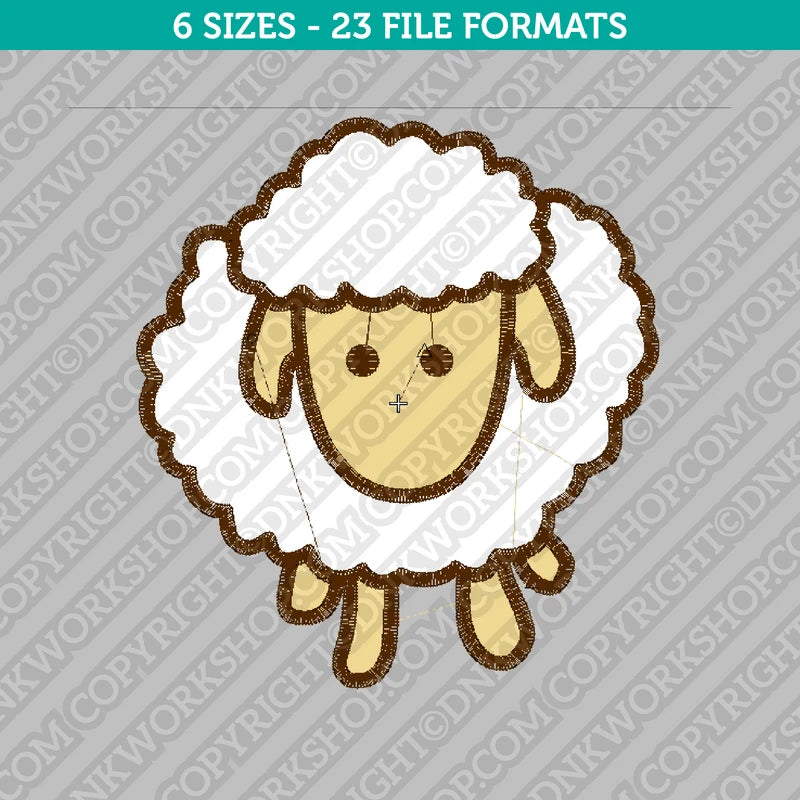 Cute Sheep Embroidery Design - 6 Sizes - INSTANT DOWNLOAD – DNKWorkshop