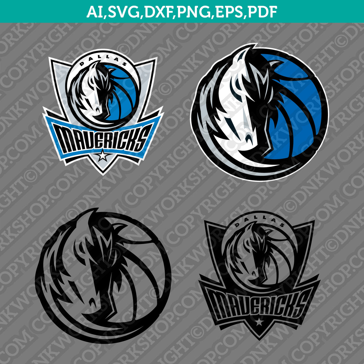 Dallas Mavericks Logo SVG Bundle | NBA Vector Files for Cricut ...