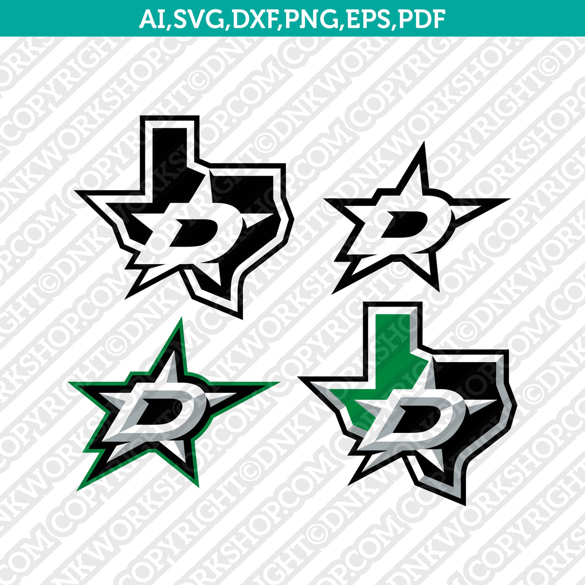 Dallas Stars SVG Logo | Clean Hockey Vector File – DNKWorkshop