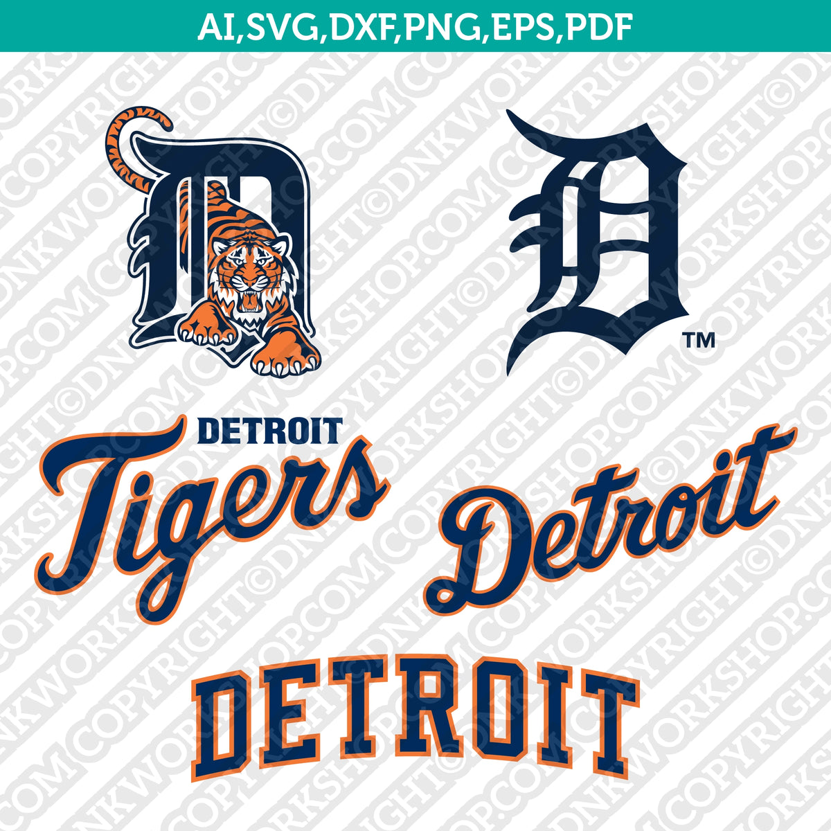 Detroit Tigers Logo SVG | MLB Vector Cricut & Silhouette – DNKWorkshop