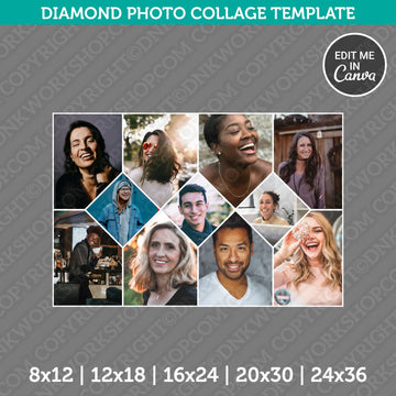 Create Stunning Wall Art with a Diamond-Shaped Photo Collage – DNKWorkshop