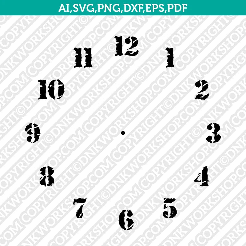 Army Clock Face Template Cricut Silhouette Svg Vector Cut File Stencil ...