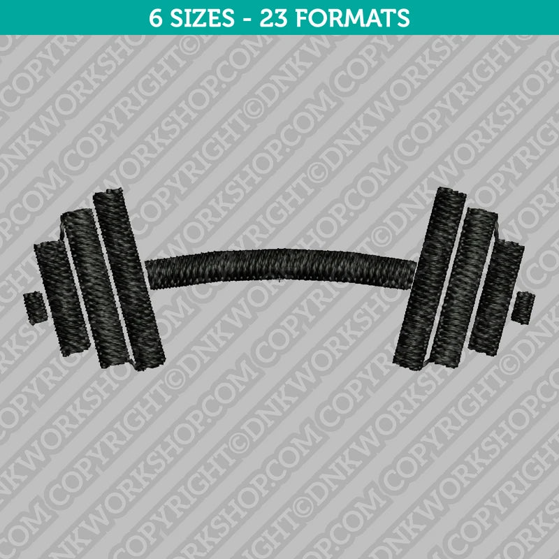 Dumbbell Gym Weight Barbell Embroidery Design - 6 Sizes - INSTANT DOWN ...