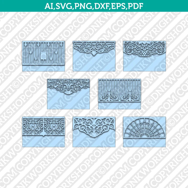 A7 Envelope For 5x7 Invitation Template SVG Laser Cut File Cricut ...