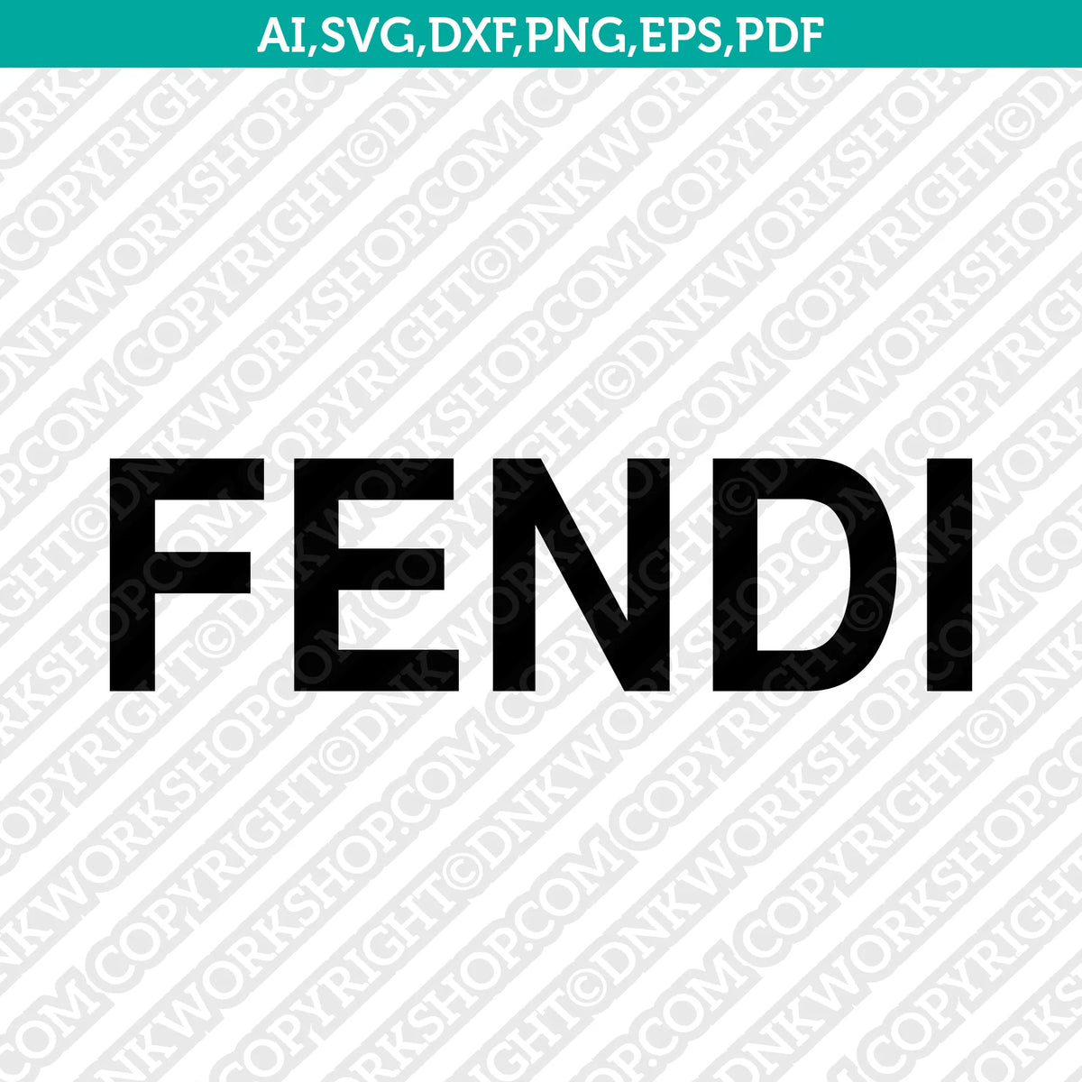 Fendi Logo SVG Cut File Cricut Clipart Dxf Eps Png Silhouette Cameo ...