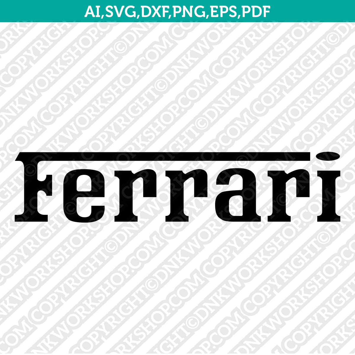 Ferrari Logo SVG Silhouette Cameo Cricut Cut File Vector Png Eps Dxf ...