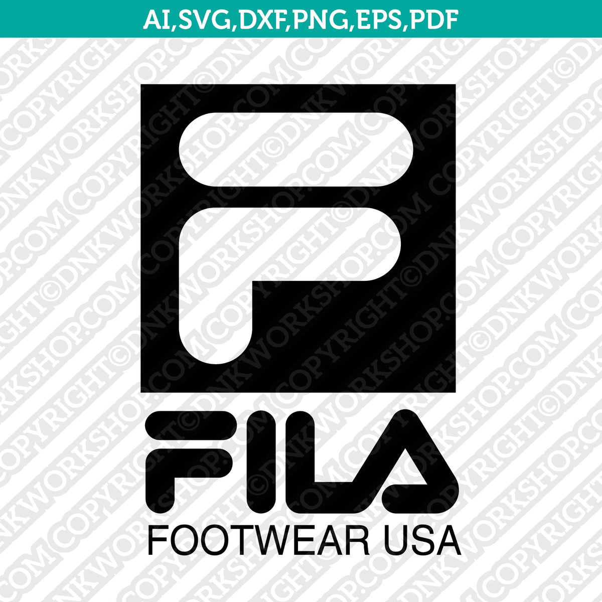 Fila Logo SVG Silhouette Cameo Cricut Cut File Vector Png Eps Dxf ...