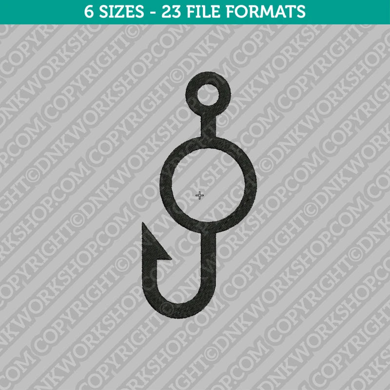 Fishing Hook Monogram Frame Embroidery Design - 6 Sizes - INSTANT DOWN ...