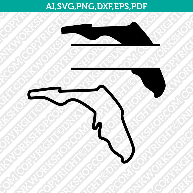 Florida State SVG Cut File Vector Cricut Clipart Png Dxf Eps – DNKWorkshop