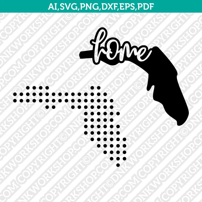 Florida State SVG Cut File Vector Cricut Clipart Png Dxf Eps – DNKWorkshop