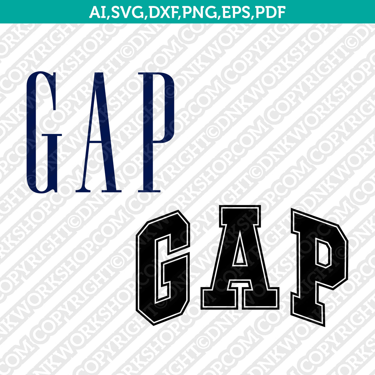 GAP SVG | Apparel Brand Vector Logos for Cricut – DNKWorkshop