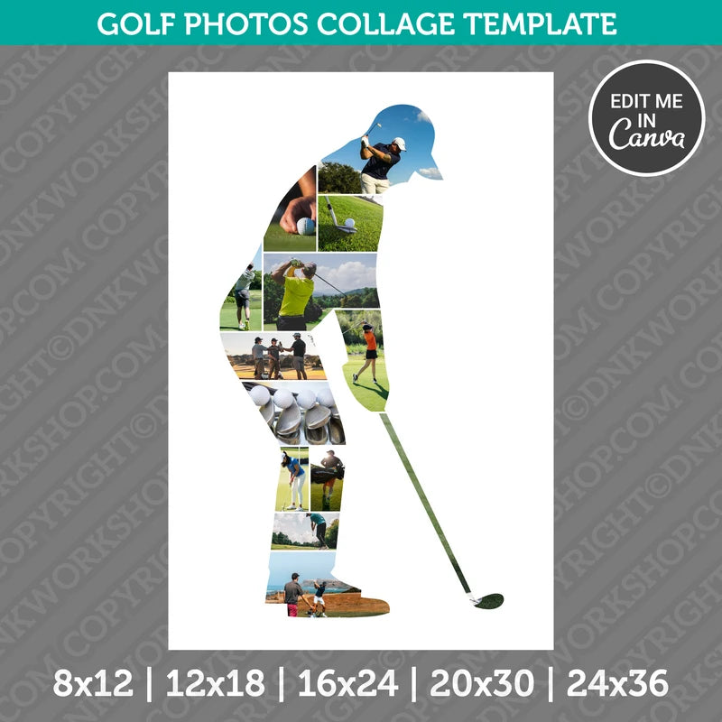 Golf Photo Collage Template Canva PDF – DNKWorkshop