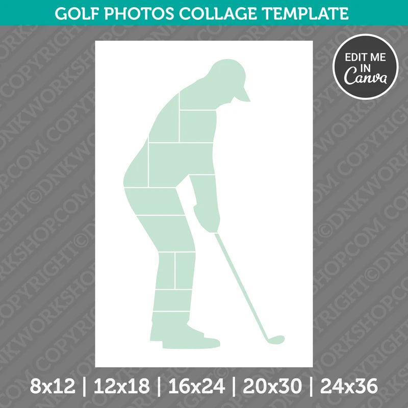 Golf Photo Collage Template Canva PDF – DNKWorkshop