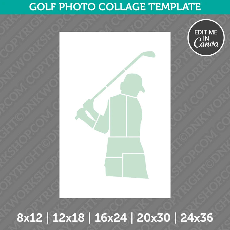 Golf Photo Collage Template Canva PDF – DNKWorkshop