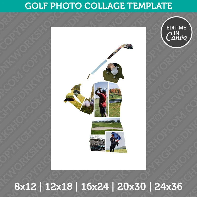 Golf Photo Collage Template Canva PDF – DNKWorkshop