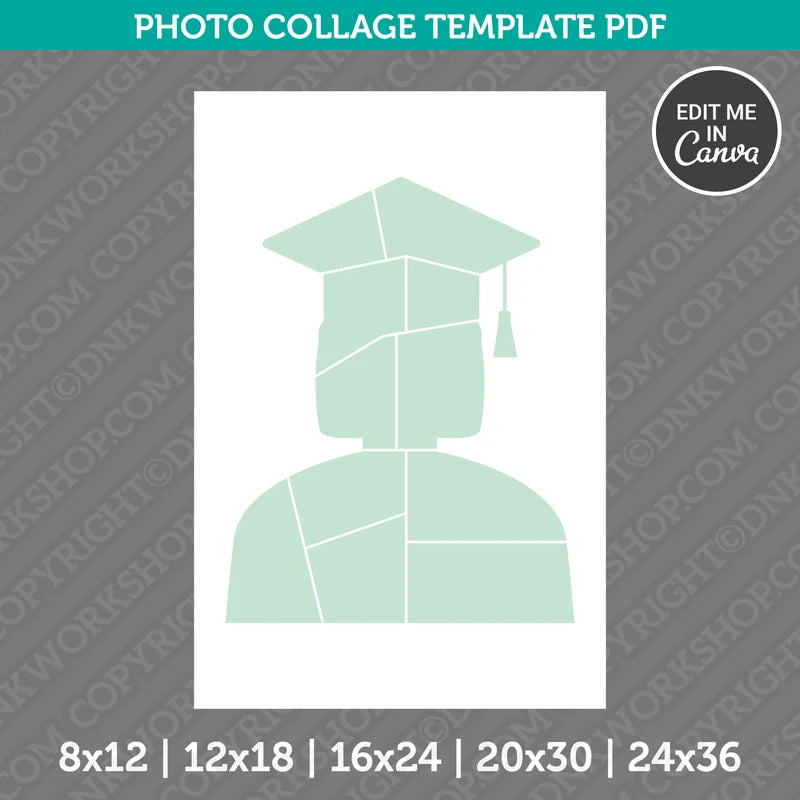 Graduation Girl Photo Collage Template Canva PDF – DNKWorkshop