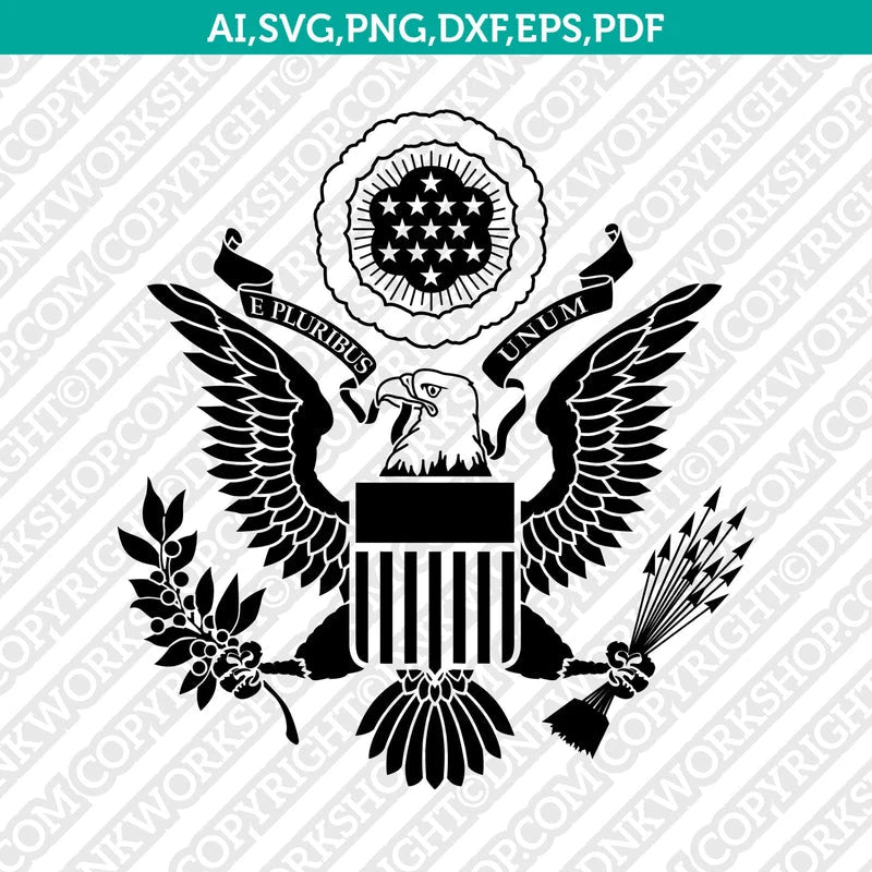 Great Seal of the United States American Eagle SVG Cut File Cricut Vec ...