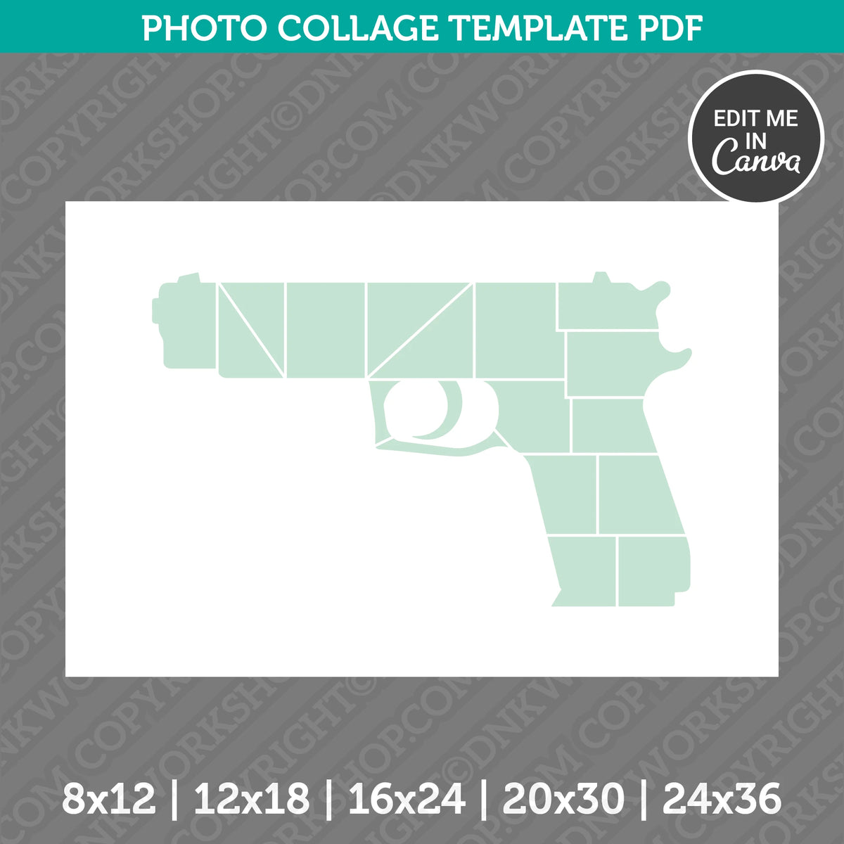 Gun Photo Collage Template Canva PDF – DNKWorkshop