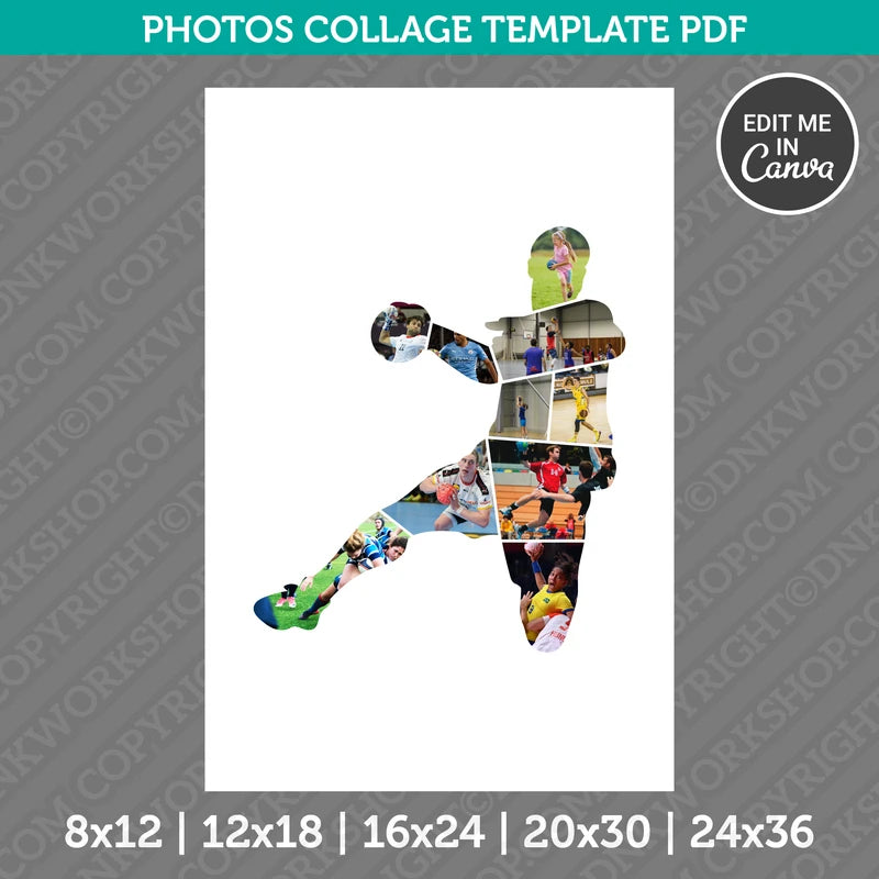 Handball Photo Collage Template Canva PDF – DNKWorkshop
