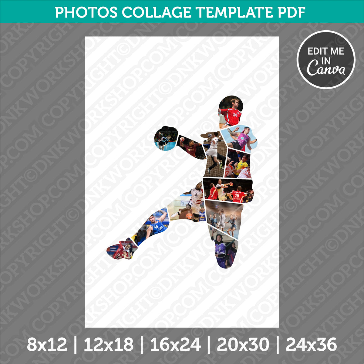 Handball Photo Collage Template Canva PDF – DNKWorkshop