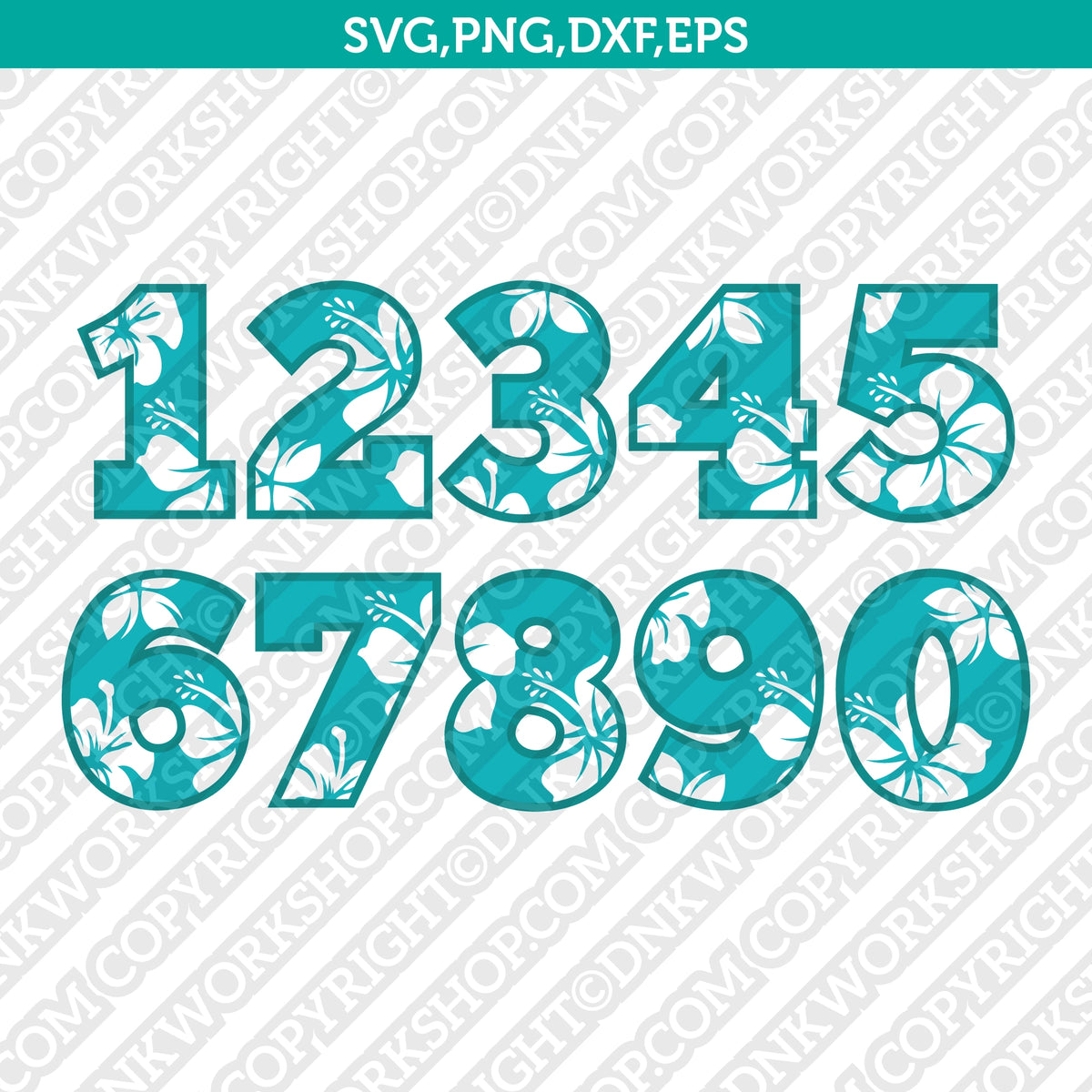 Hawaiian Hibiscus Alphabet & Number SVG 0-9 A-Z | Cricut – DNKWorkshop