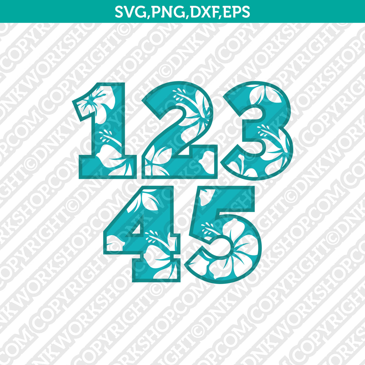 Hawaiian Hibiscus Alphabet & Number SVG 0-9 A-Z | Cricut – DNKWorkshop