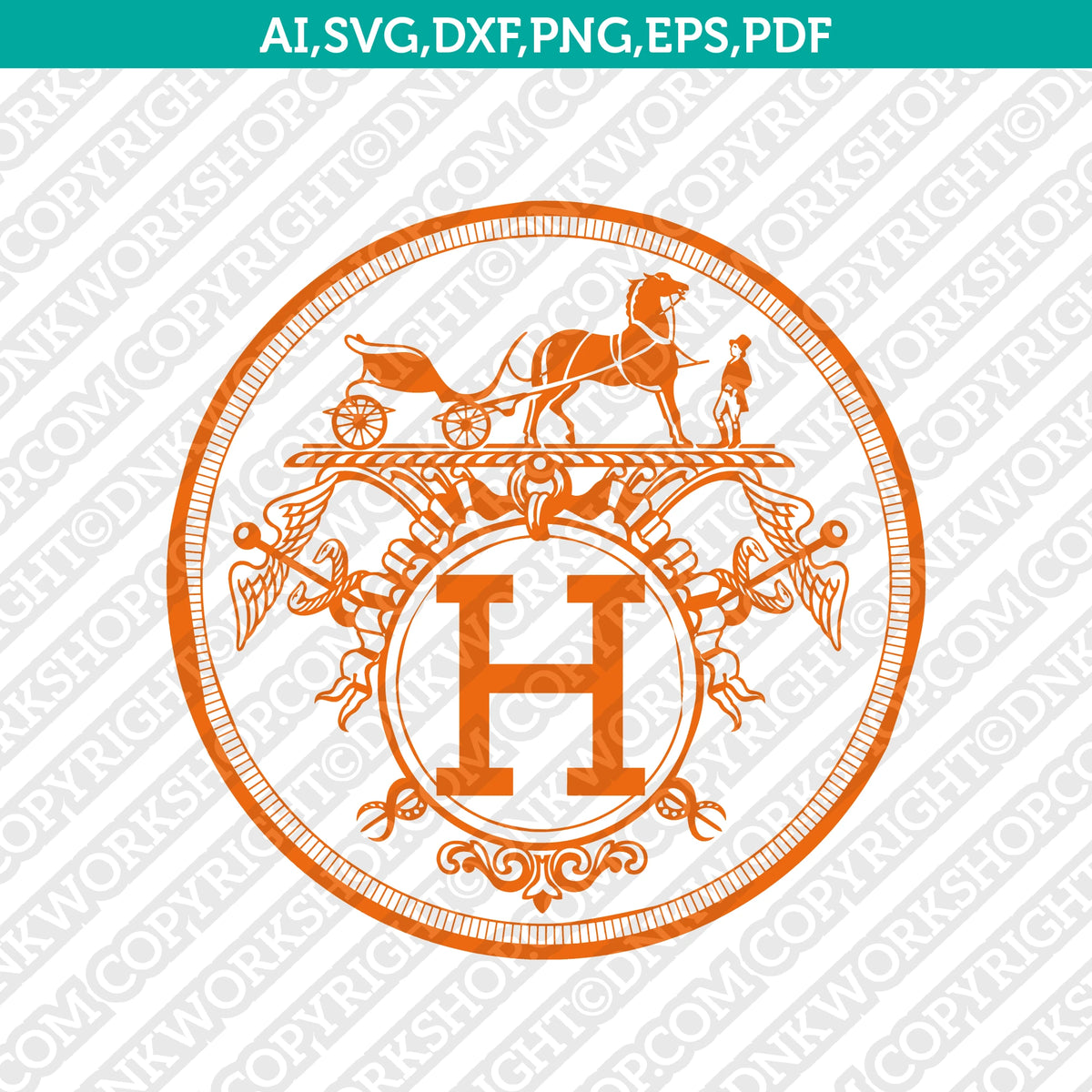 Hermes Logo SVG Cut File Cricut Clipart Dxf Eps Png Silhouette Cameo ...
