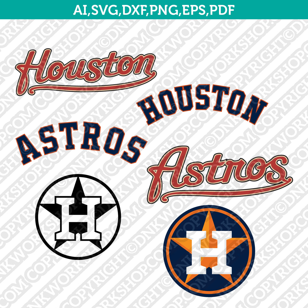 Houston Astros Logo SVG: Cut-Ready Vector Artwork – DNKWorkshop