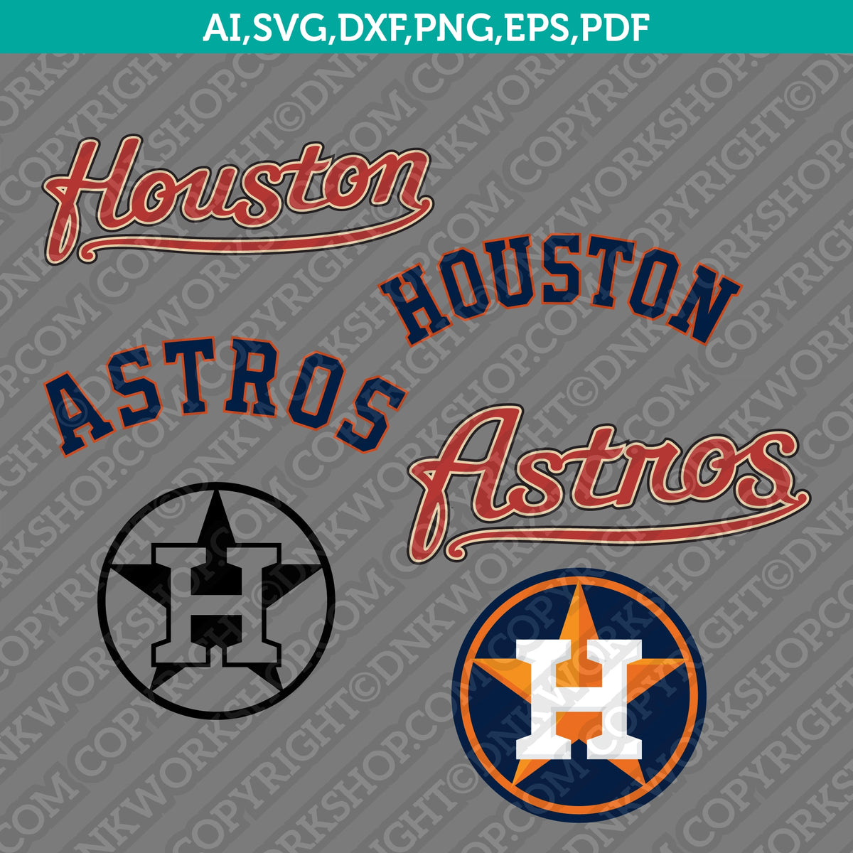 Houston Astros Logo SVG: Cut-Ready Vector Artwork – DNKWorkshop