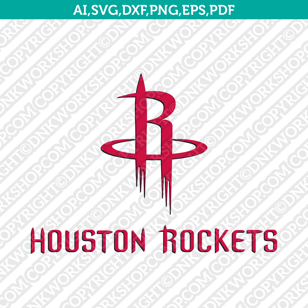 Houston Rockets SVG Logo | Clean Vector Cut Files – DNKWorkshop