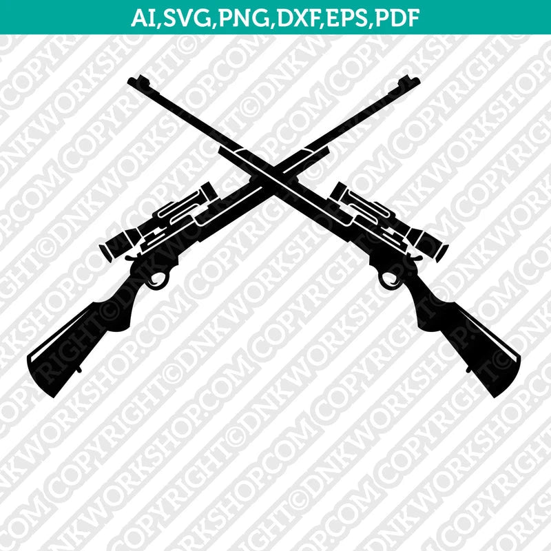 Hunting Rifle Shotgun Gun Shooting SVG Cut File Cricut Vector Dxf PNG ...