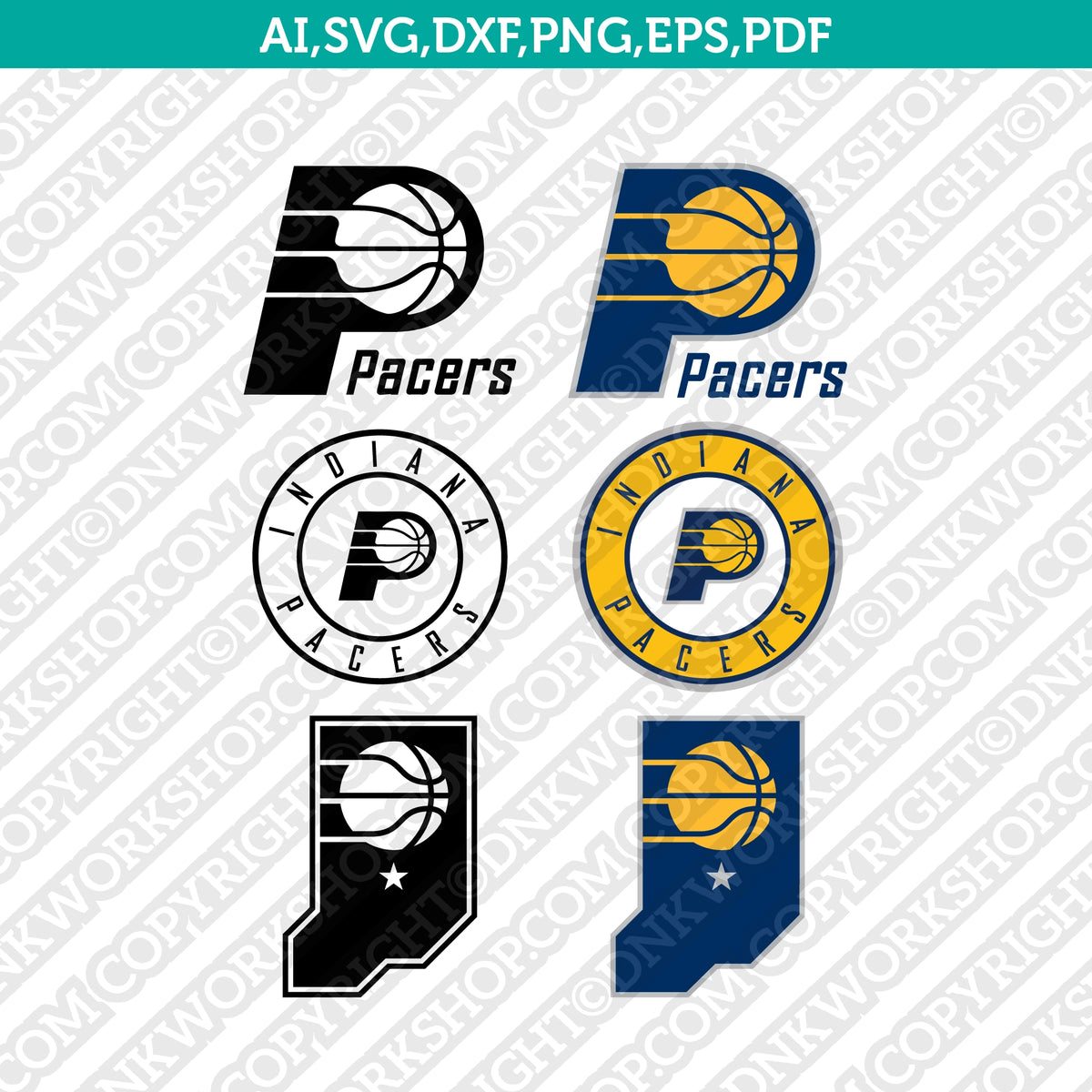 Indiana Pacers SVG Logo | Vector Files for Cricut – DNKWorkshop