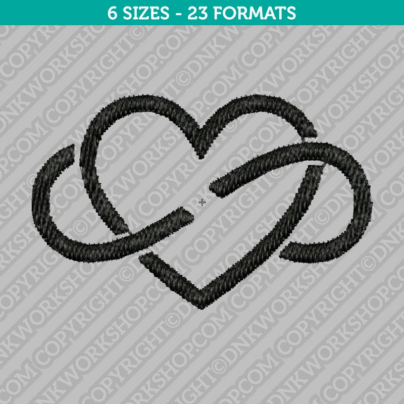 Infinity Heart Embroidery Design - 6 Sizes - INSTANT DOWNLOAD – DNKWorkshop