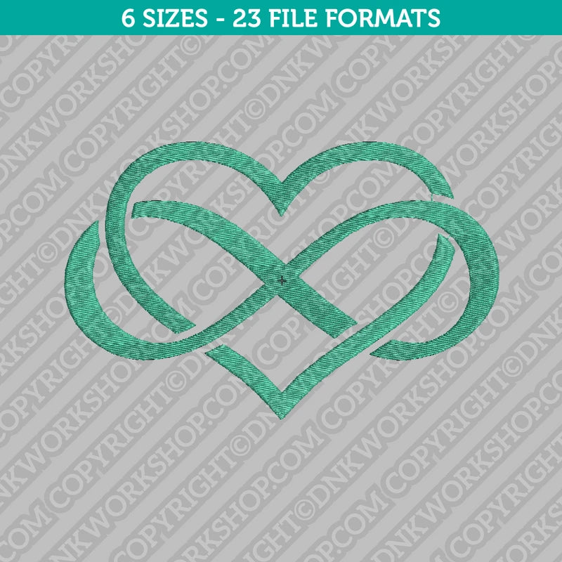 Infinity Heart Embroidery Design - 6 Sizes - INSTANT DOWNLOAD – DNKWorkshop