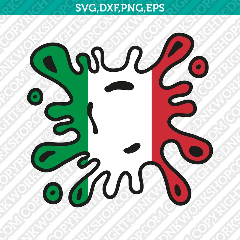 Italy Flag SVG Cut File Cricut Silhouette Cameo Clipart Png Eps Dxf ...