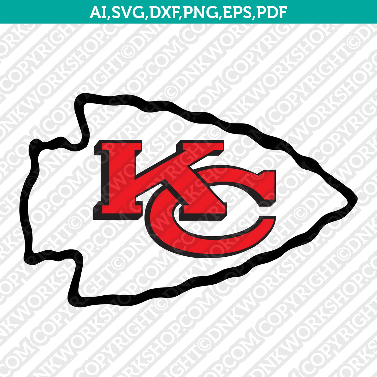 Kansas City Chiefs Logo SVG Cut File Cricut Clipart Dxf Eps Png Silhou ...