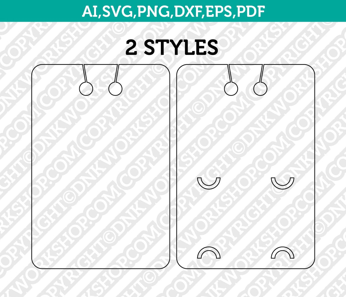 Keychain Display Cards Template SVG Packaging with Business Card slot ...