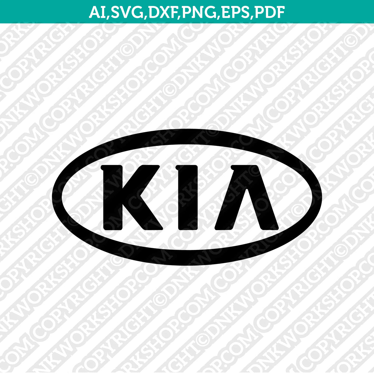 Kia Logo SVG Silhouette Cameo Cricut Cut File Vector Png Eps Dxf ...