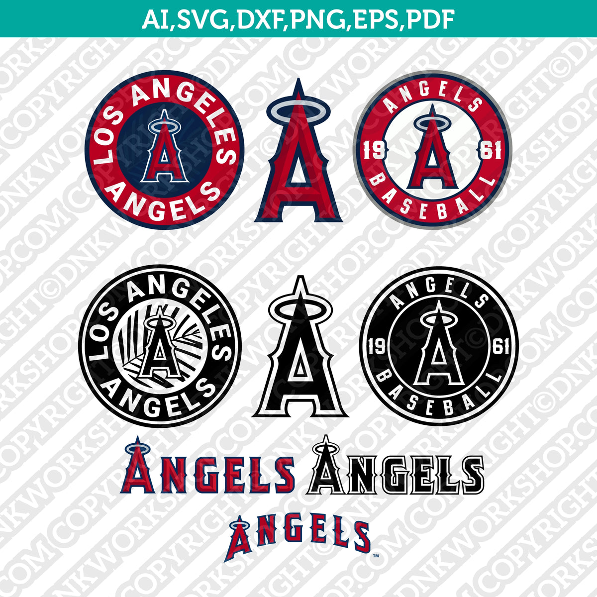 Los Angeles Angels Logo SVG | PNG Vector Cricut Silhouette – DNKWorkshop