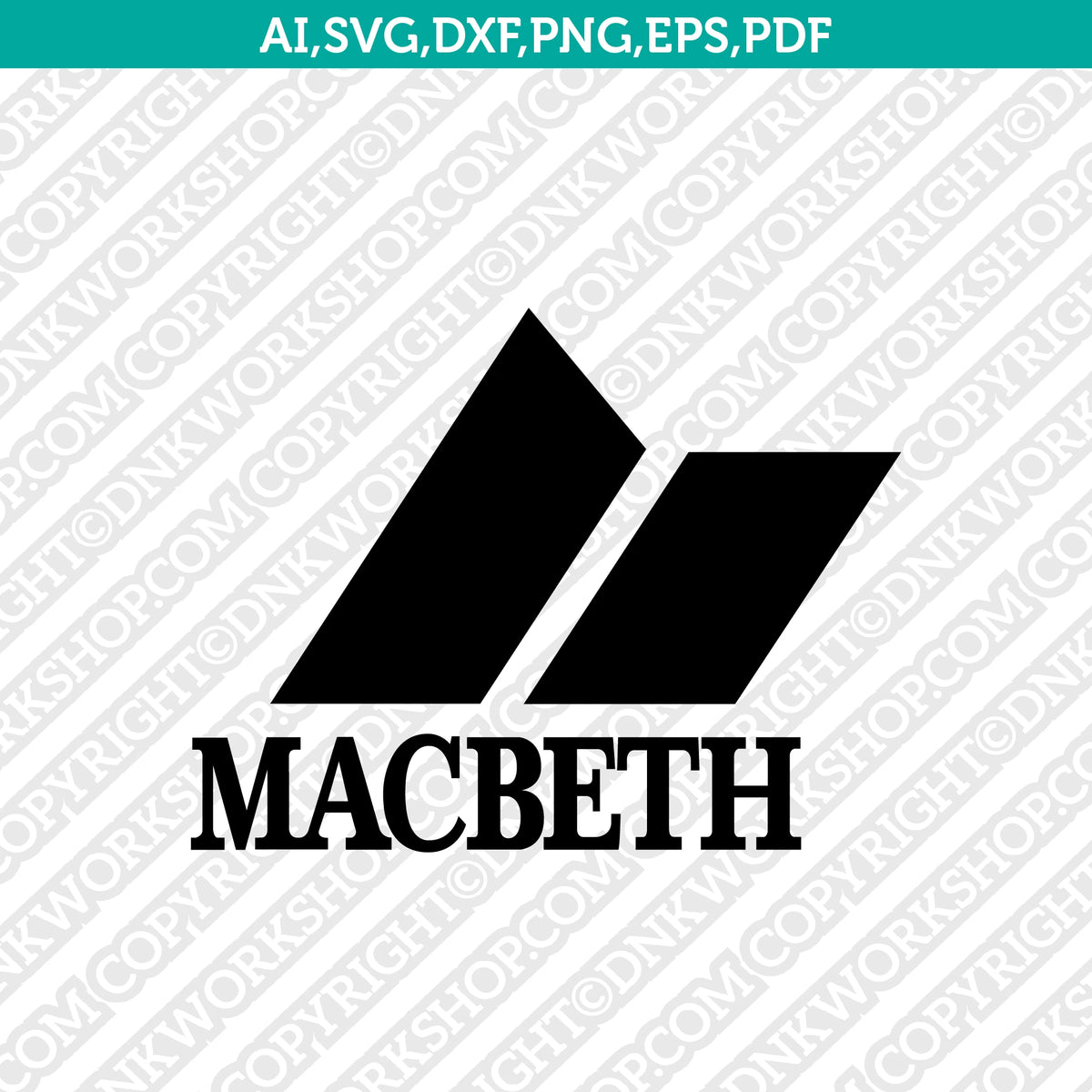 Macbeth Logo SVG Silhouette Cameo Cricut Cut File Vector Png Eps Dxf ...