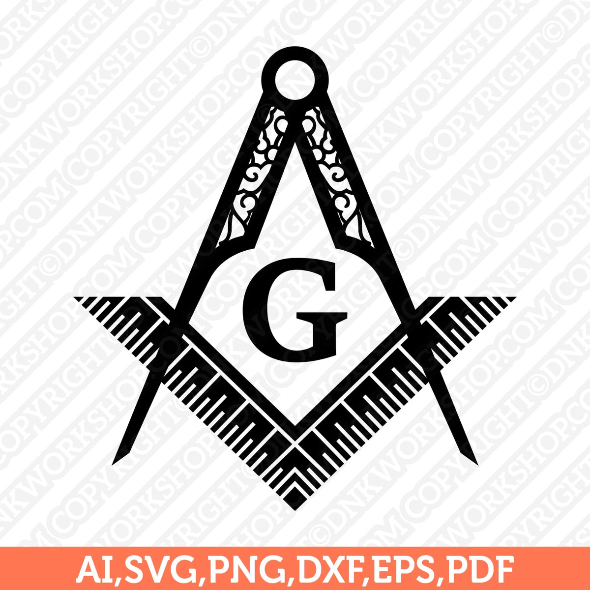4 Styles Masonic Freemason Freemasonry Masonry Masons SVG Silhouette C ...