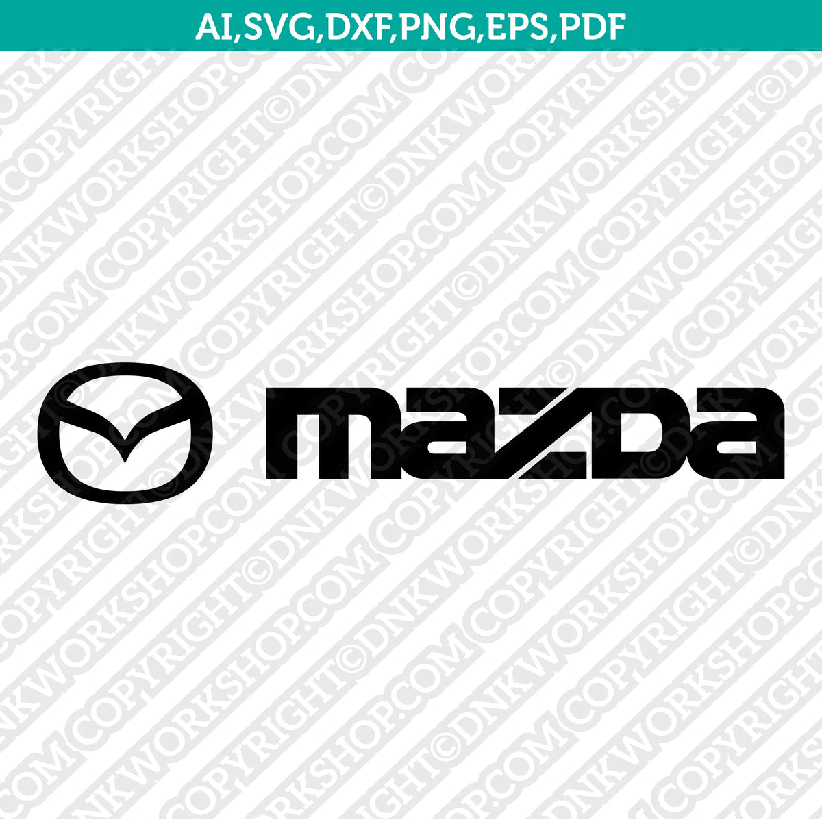 Mazda Logo SVG Silhouette Cameo Cricut Cut File Vector Png Eps Dxf ...