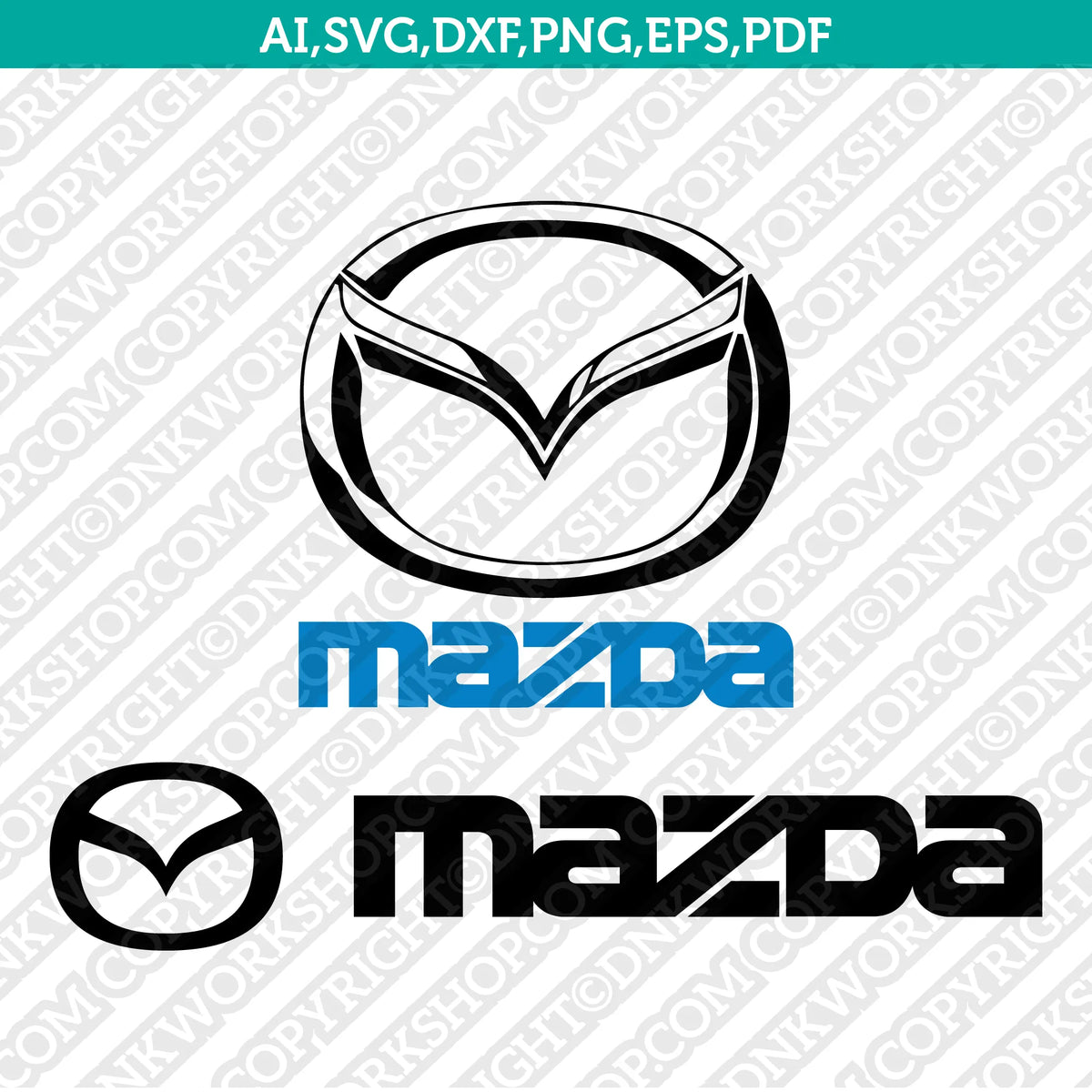 Mazda Logo SVG Silhouette Cameo Cricut Cut File Vector Png Eps Dxf ...