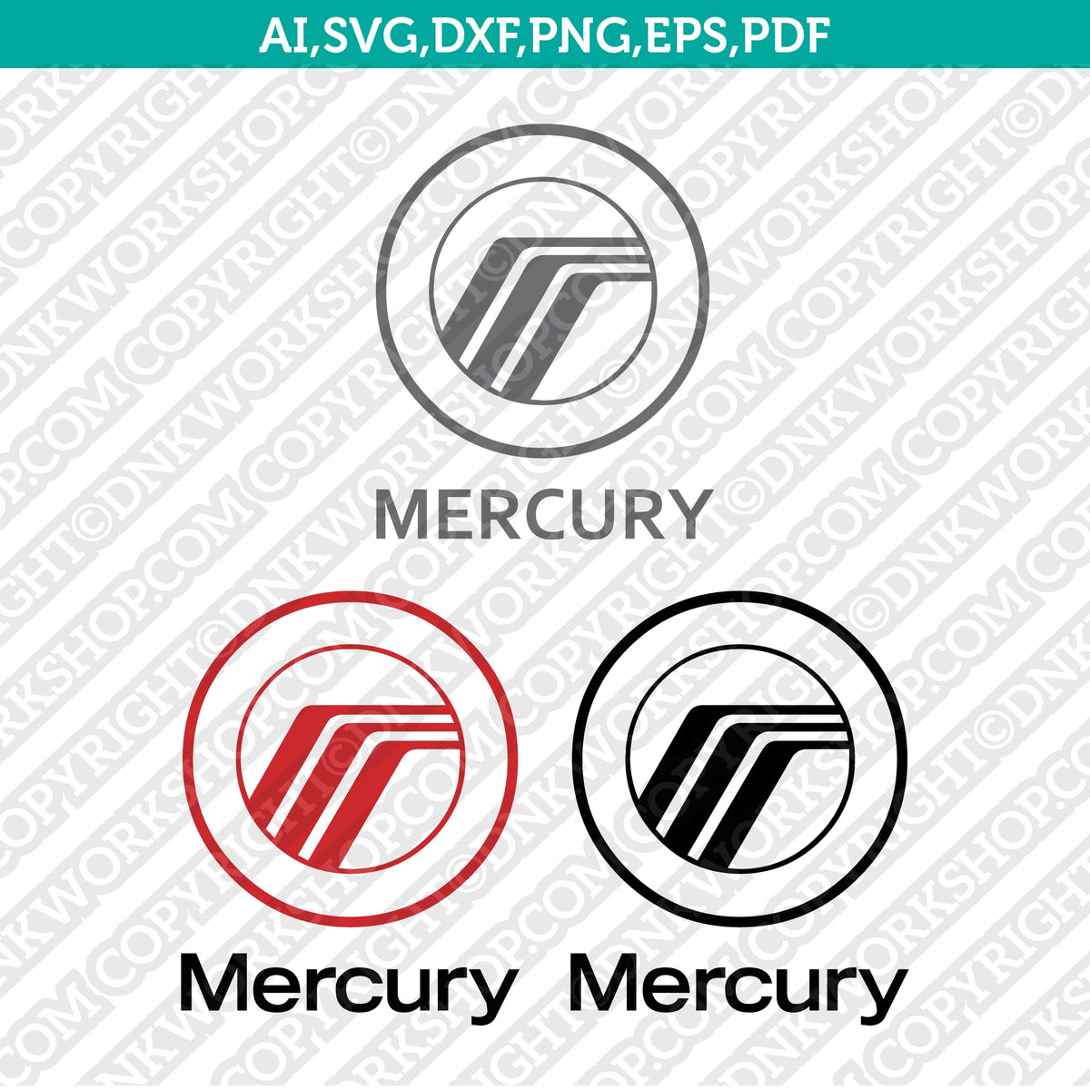 Mercury Logo SVG Silhouette Cameo Cricut Cut File Vector Png Eps Dxf ...