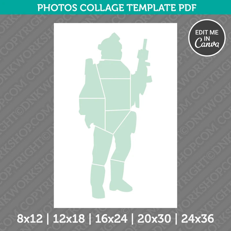 Military Army Soldier Photo Collage Template Canva PDF – DNKWorkshop