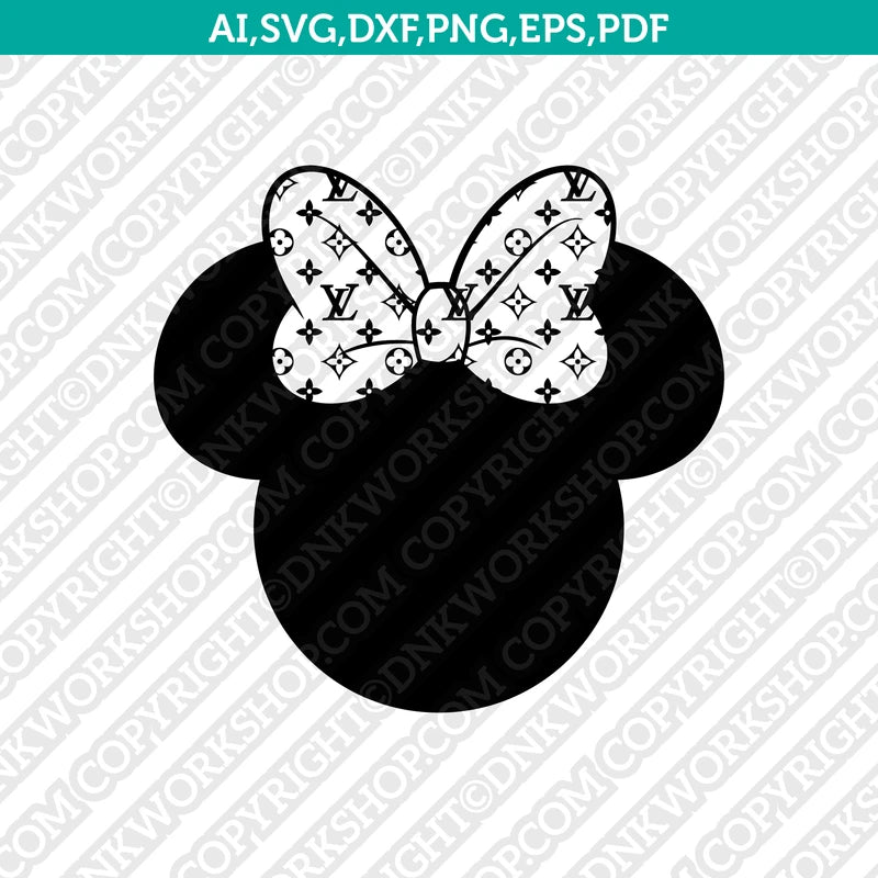 Minnie Mouse Designer LOUIS VUITTON Pattern SVG Decal Cricut Cut File ...