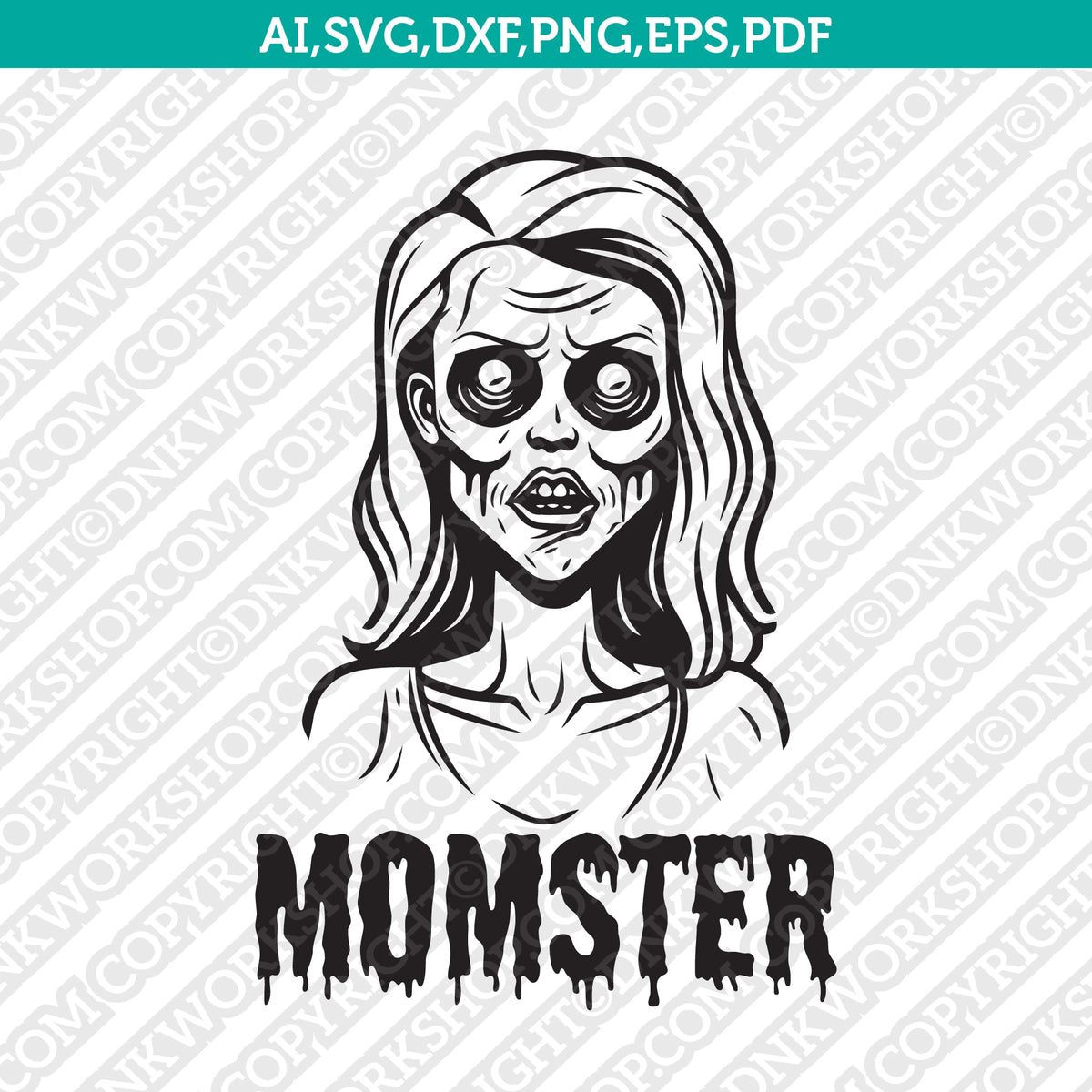 Momster SVG Cut File Cricut Clipart Dxf Eps Png Silhouette Cameo ...
